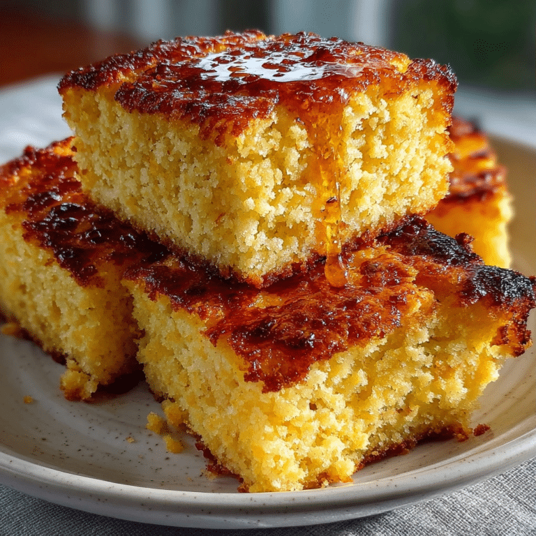 2-Ingredient Cottage Cheese Cornbread Squares — No Flour Steam Tear